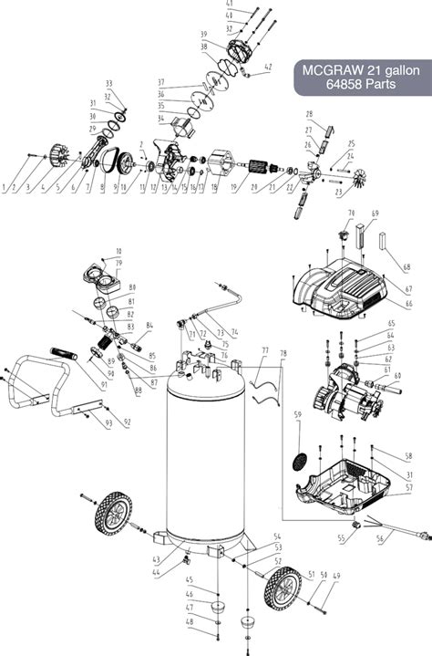 Mcgraw 20 Gal Air Compressor Parts 64857 56241