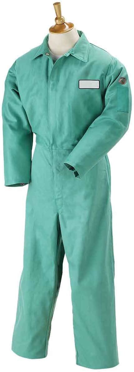 Revco F9 32capt 9oz Green Fr Cotton Coveralls Pass Through Pockets