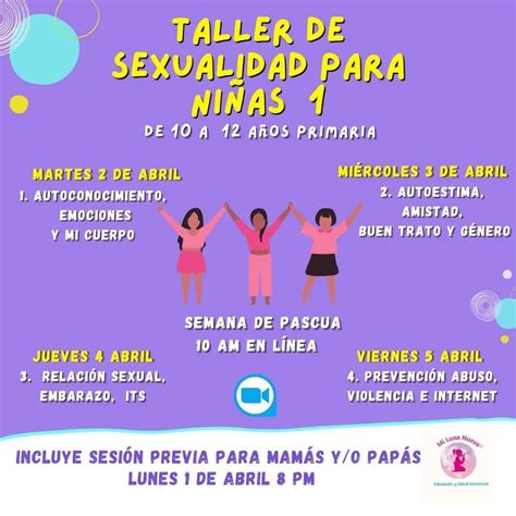 ️ ️talleres Marzo Pubertad Para Chicos De 10 A 12 Años Primaria Sexualidad Niñas Para Niñas