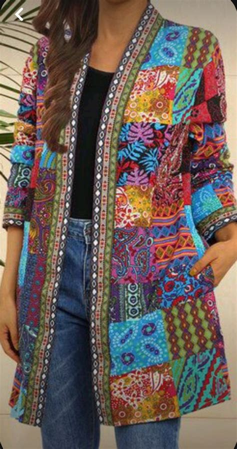 Patchwork Jacket Vintage Cardigan Clothes Ethnic Fashion