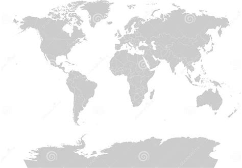 World Map With Country Boundary In World Times Coordinate System Stock Vector Illustration Of