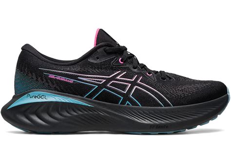 Asics Gel Cumulus 25 Gtx Black Hot Pink Womens 1012b502 001 Gb