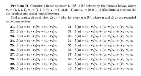Answered Problem Ii Consider A Linear Operator Bartleby