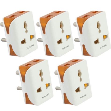 2 Pin 3pin Socket Multiplug Worldwide Adaptor Pack Of 5 Sparerobo
