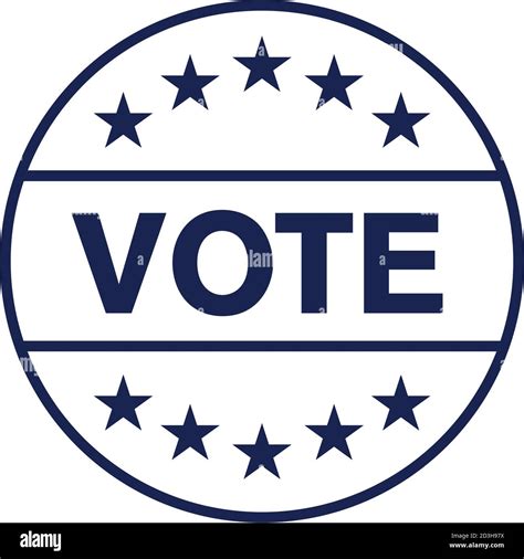 Usa Vote Seal Stamp Line Style Icon Design President Election