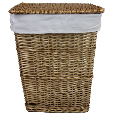 Lined Willow Laundry Basket Jvl Homeware Solutions