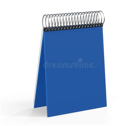 White Small Diary Clipped Notebook 3d Illustration 3d Render Stock Illustration Illustration