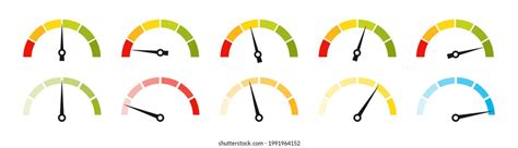 Speedometer Icon Set Set Gauges Low Stock Vector Royalty Free 2506521613 Shutterstock