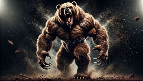 Mythological Monster Abstract Interpretation Of A Bear Stock