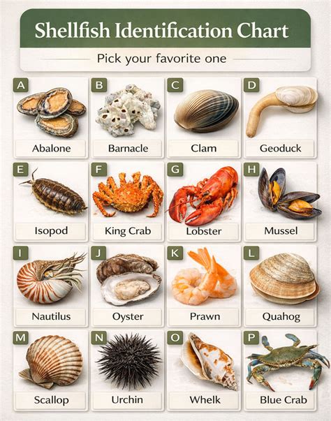 Chef Jahed Shellfish Identification Chart Pick Your Facebook