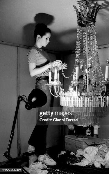 American Actress Geraldine Chaplin Filming “la Madriguera” Madrid