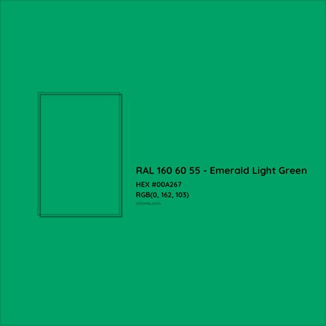 Ral 160 60 55 Emerald Light Green Complementary Or Opposite Color