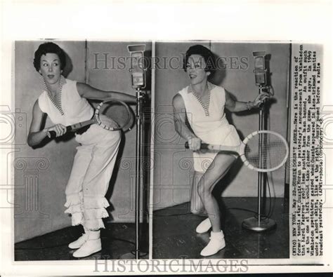 Gussie Moran Tennis Player Italian Film Star Gina Lollobrigida And