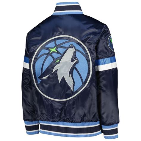 Minnesota Timberwolves Starter Navy Varsity Jacket Jm