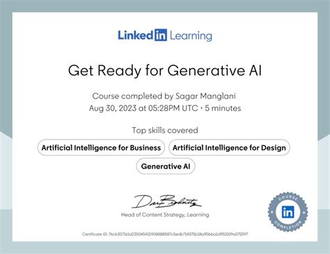 Sagar Manglani On Linkedin Certificate Of Completion