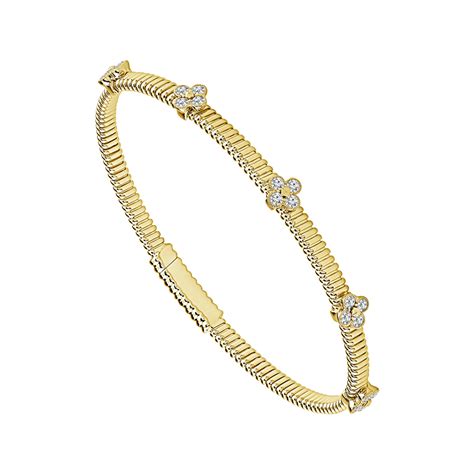 14kt Yellow Gold Flexible Diamond Bangle Grand Jewelers