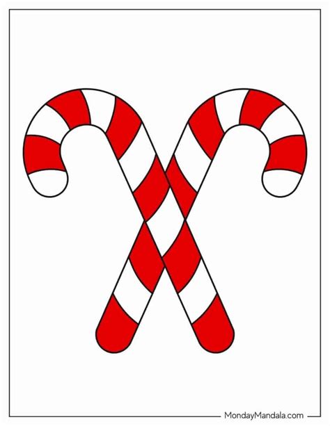 44 Candy Cane Templates Free Pdf Printables In 2025 Candy Cane Template Christmas Quilting