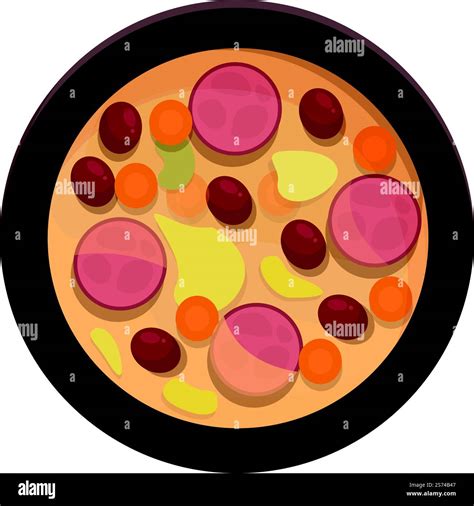 Soup Icon Cartoon Vector Cuisine Food Portugal Fish Soup Icon