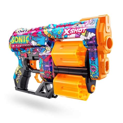Lançador Xshot Skin Dread Sonic C 12 Dardos Robotnik 3459 Can Real Brinquedos