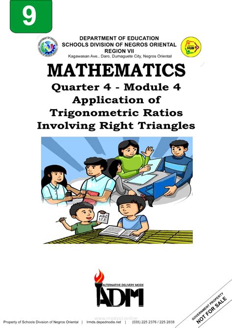 Mathematics Quarter 4 Module 4 Application Of Trigonometric Ratios