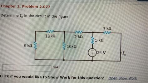 Solved Chapter 2 Problem 2077 Determine I In The Circuit