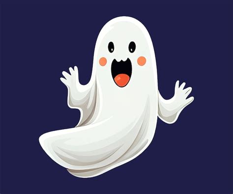 Premium Psd Cute Flying Ghost Png Element For Celebrate Hallowen