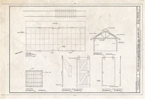 Blueprint Habs Al 988 A Sheet 2 Of 2 Fort Mcclellan Ammunition Sto