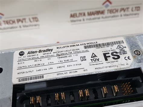 Allen Bradley 2094 Bm01 S Bulletin 2094 9a Axis Module Aeliya Marine