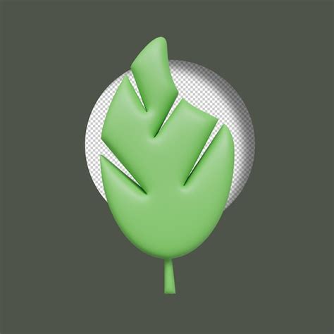 Premium Psd Leaf 3d Render