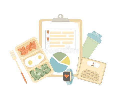 Wellbeing Diet Plan And Fitness Training Schedule Program Healthy Eating And Sport Nutrient