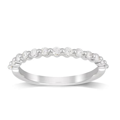 Platinum 033cttw Brilliant Cut Shared Claw Set Half Eternity Ring Rings Jewellery Mappin