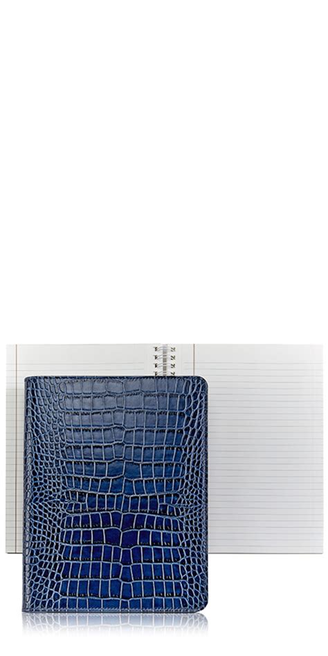Graphic Image 9 Refillable Notebook Sapphire Croc Garmentory