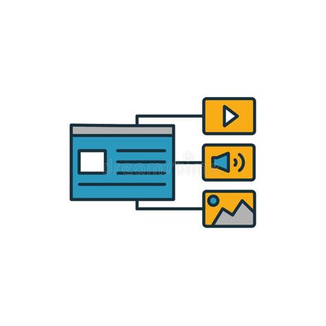 Digital Content Icon Set Four Elements In Diferent Styles From Content