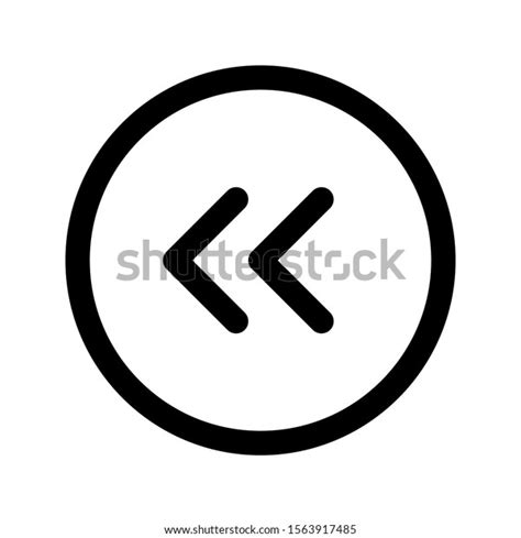 Backward Button Icon Arrow Pointing Left Stock Vector Royalty Free 1563917485 Shutterstock