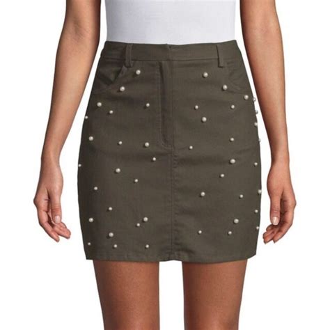 Lea And Viola Pearl Olive Mini Skirt Gem