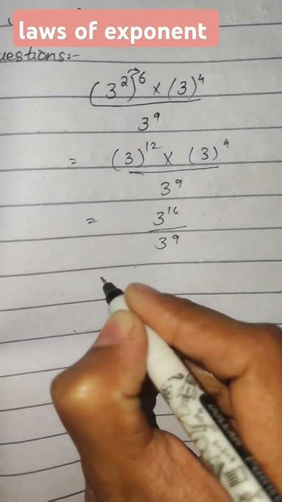 Laws Of Exponent Maths Youtube