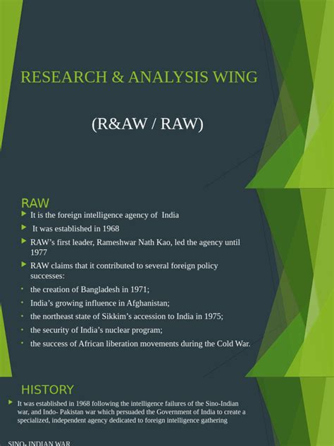 Research And Analysis Wing Pdf National Security Government Of India