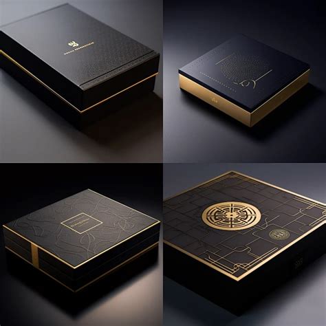 一款简约但高级感很强的包装盒，烫金，镂空，浮雕效果 花瓣网