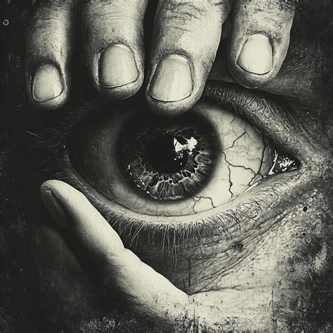 Eyes Of The Abyss Surreal Art With Creepy Tiny Hands Premium Ai Generated Image