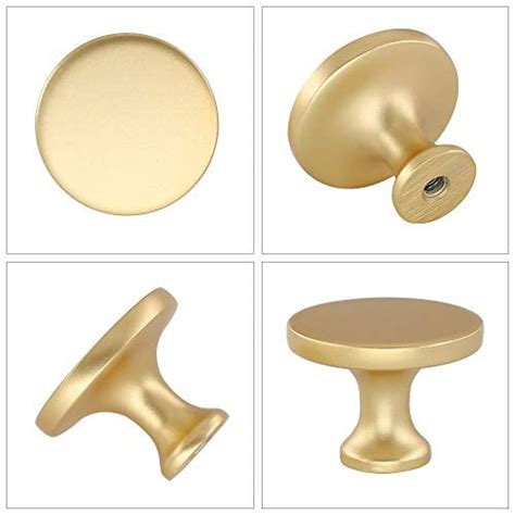 Homdiy Gold Cabinet Knobs 25 Pack Round Solid Drawer Knobs Hd9189bb