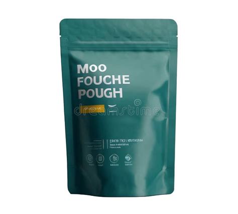 Food Supplement Pouch Packaging Mockup Stock Illustration