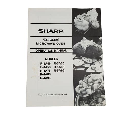 Sharp Carousel Microwave Oven Operation Manual R 4a46 56