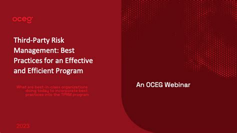 Third Party Risk Management Best Practices For An Effective And