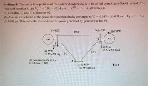 solved problem 3 the power flow problem of the system shown
