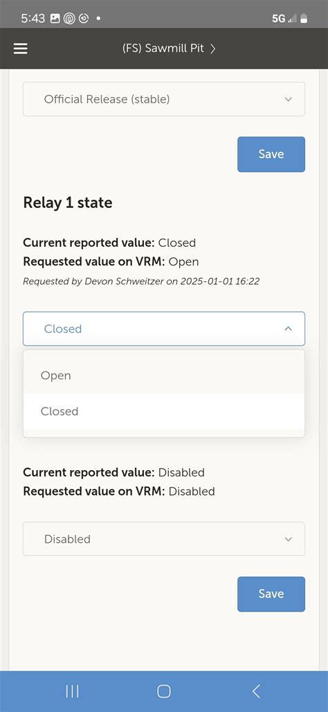 globallink 520 relay 1 state is not updating based on the requested