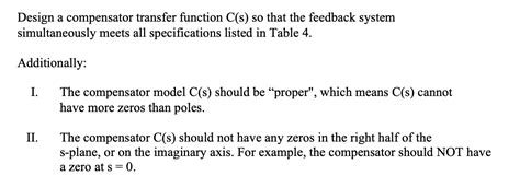 design a compensator transfer function c s so that