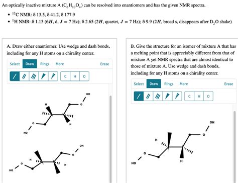 Solved An Optically Inactive Mixture Ac6h10o4 Can Be