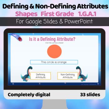 Defining And Non Defining Attributes Shapes Google Slides PPT TPT