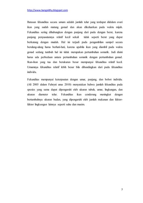 Laporan Fekunditas Telur Docx