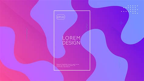 그라디언트 포스터 현대 패턴입니다 플랫 리퀴드 배너 기하학적 프레임 아트 랜딩 페이지 웨이브 상업 템플릿입니다 보라색 무지개 레이아웃입니다 힙스터 모양 바이올렛 그라데이션